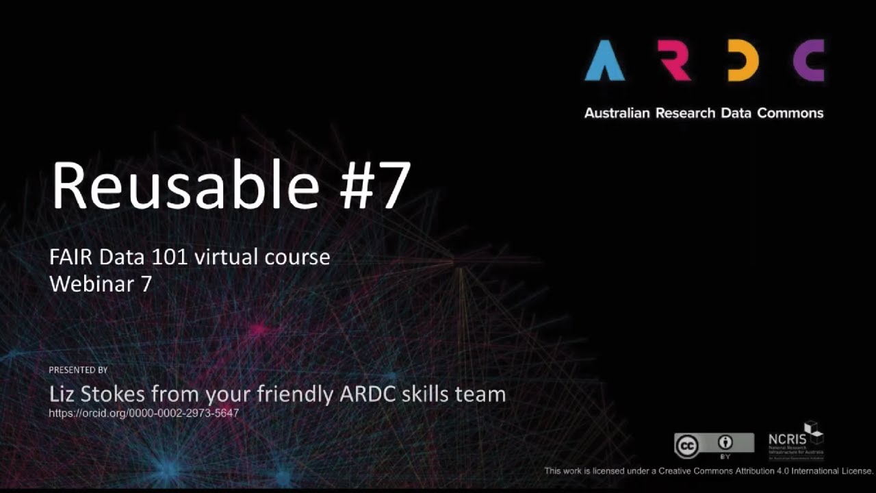FAIR data 101 training - Reusable #7 - YouTube