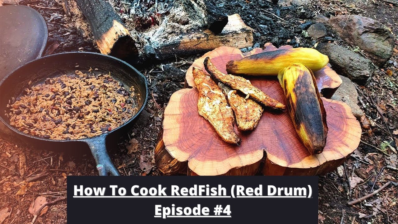 How To Cook RedFish (Red Drum) | Best Food For Camping | Cast Iron ...