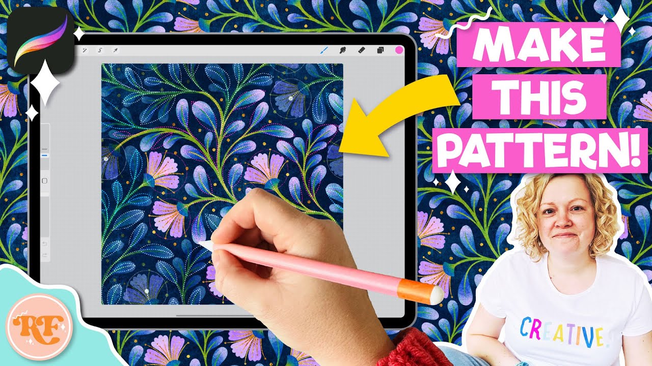 Cute Boho Daisy Pattern in Procreate Tutorial + FREE Template - YouTube