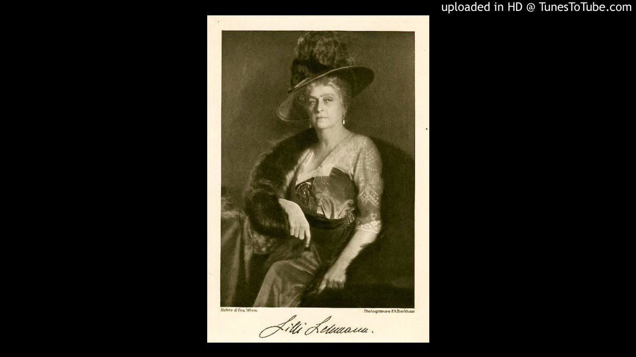 Lilli Lehmann sings Baroque music (1907) - YouTube