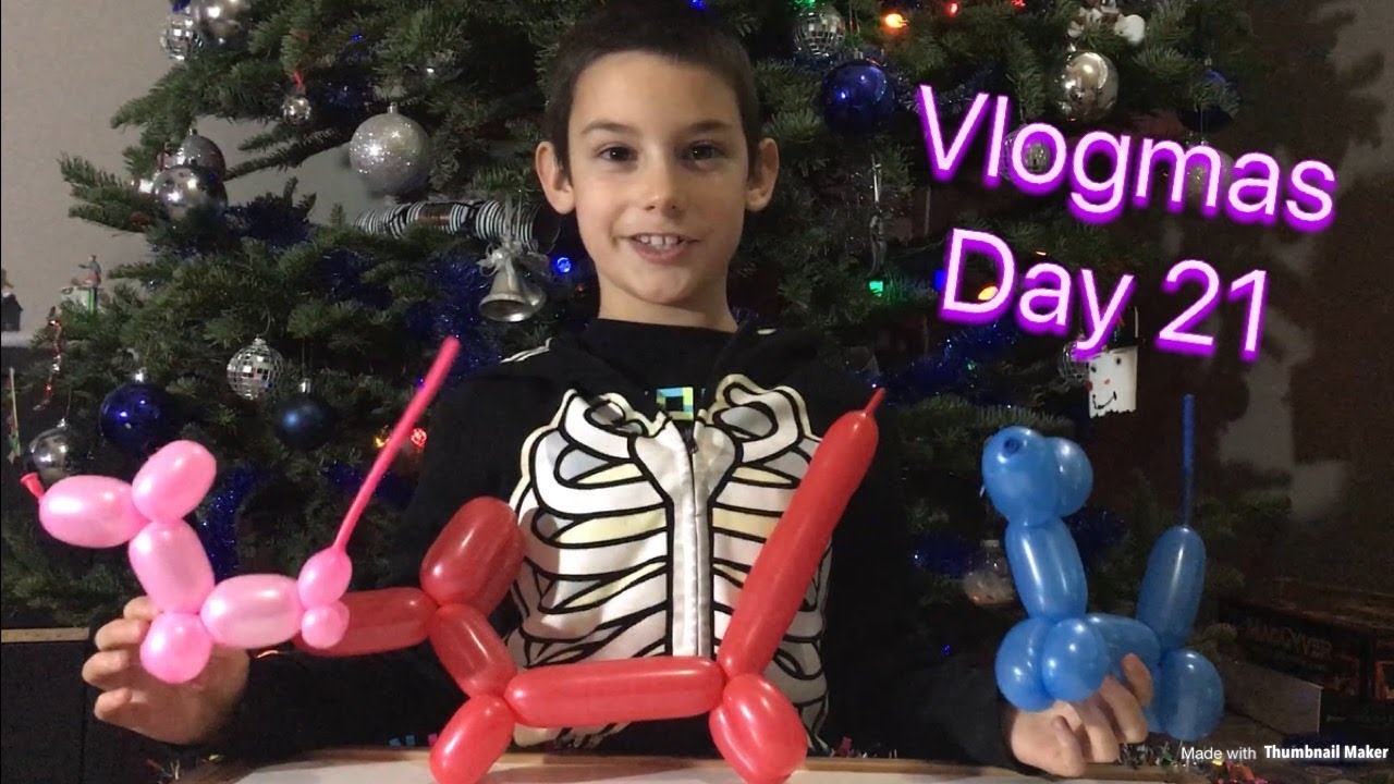 Vlogmas 2018 | Day 21 | Fun Balloon Dogs | How to make balloon animals ...