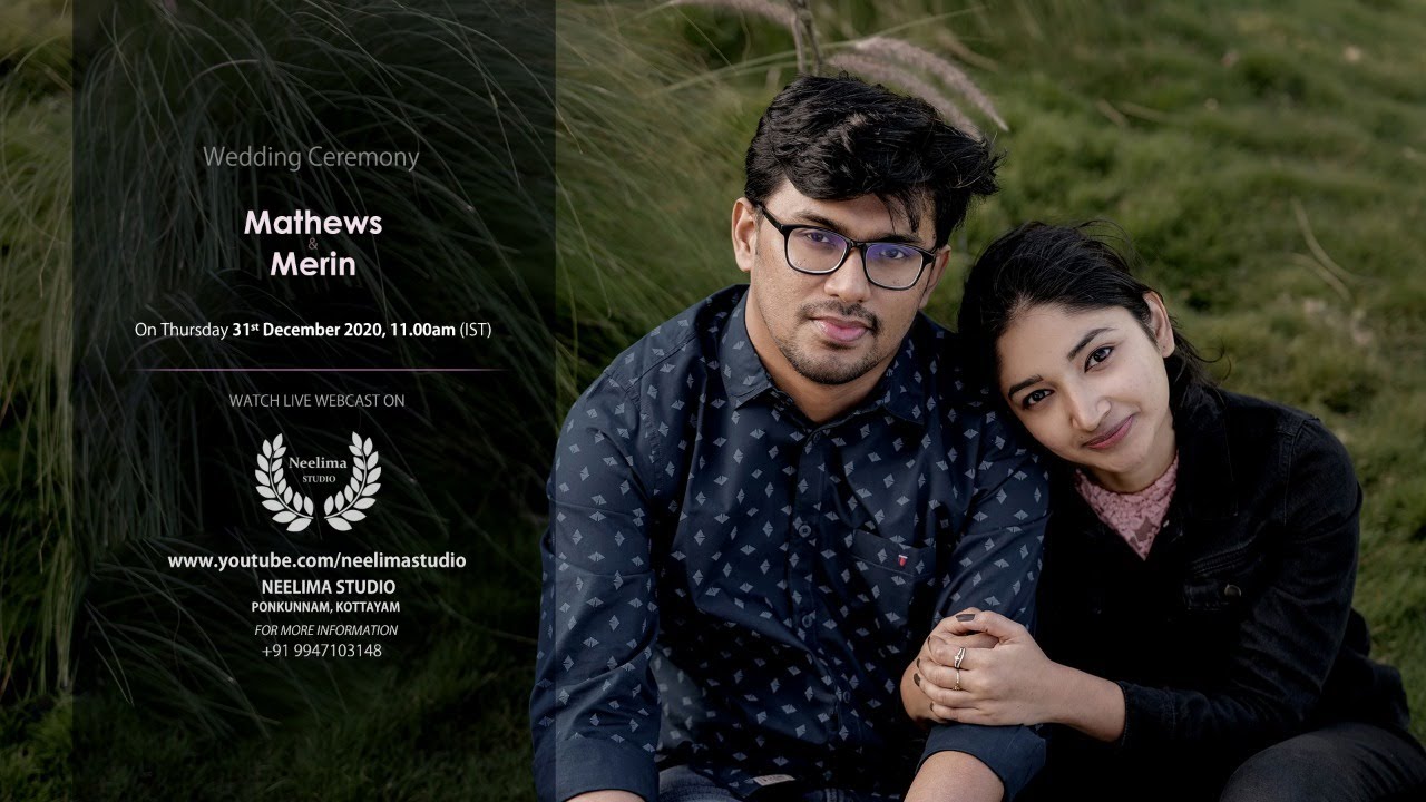 Mathews + Merin | Wedding Ceremony | 31st December 2020 | Neelima ...