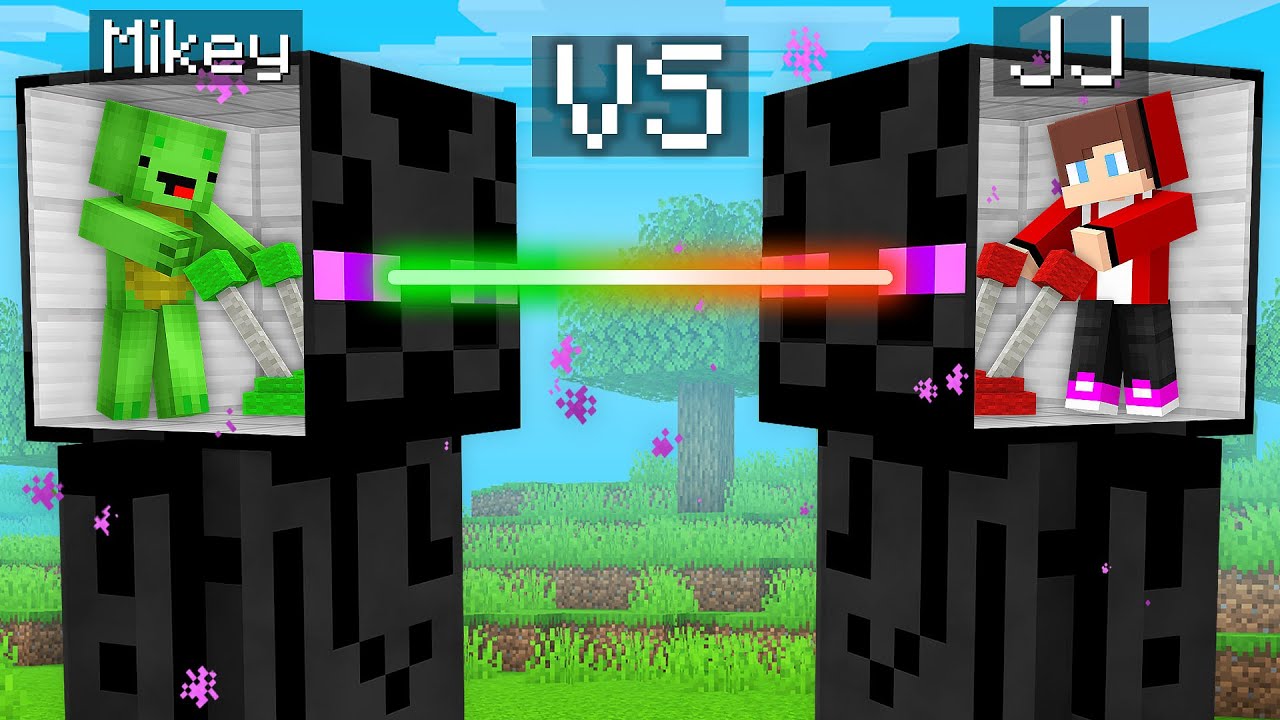 Mikey and JJ Control Enderman MIND Survival Battle in Minecraft (Maizen) - YouTube
