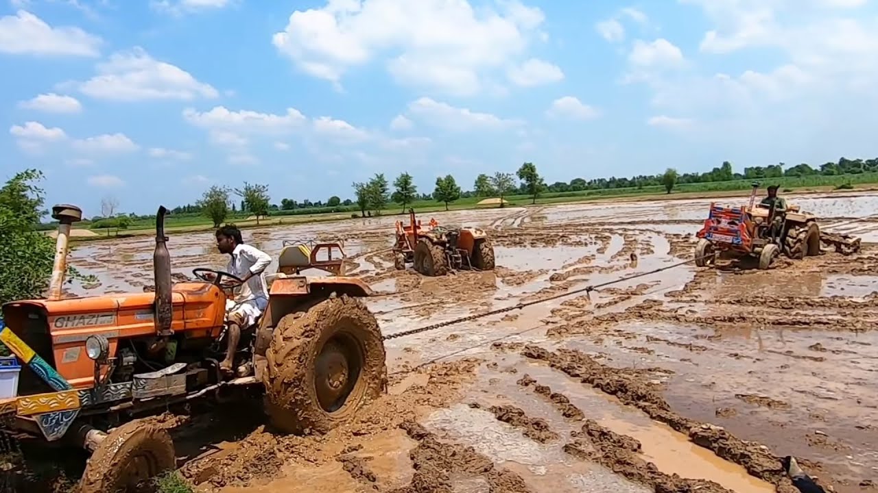 All Tractors stuck in mud completely get helps Fiat 640 | Stuck ...