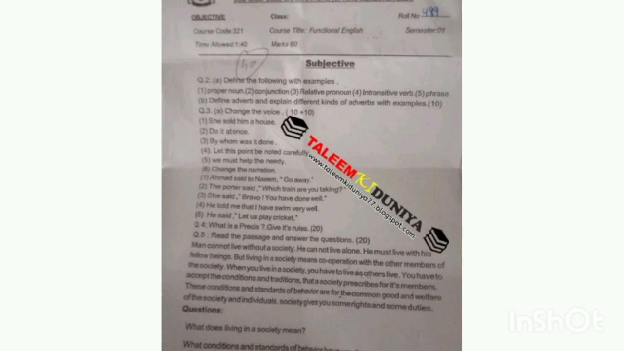 All past papers of #BS Computer science 1st semester 2022 for GC ...