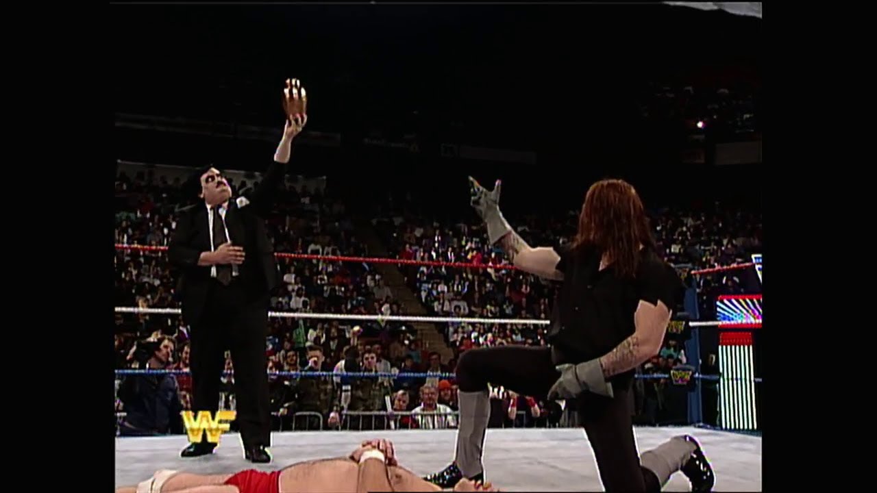 The Undertaker (with Paul Bearer) vs Ray Hudson! 1994 (WWF) - YouTube