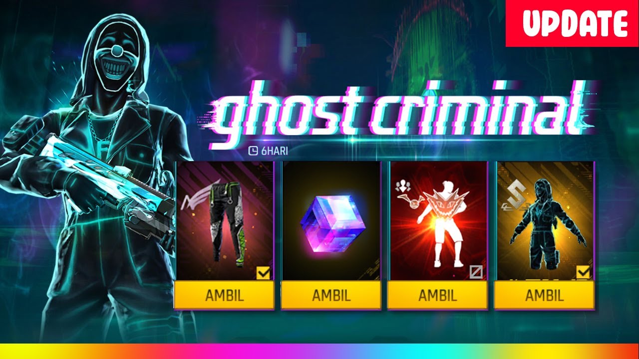 GHOST CRIMINAL SKIN BUNDLE LUCK ROYALE FREE FIRE - YouTube