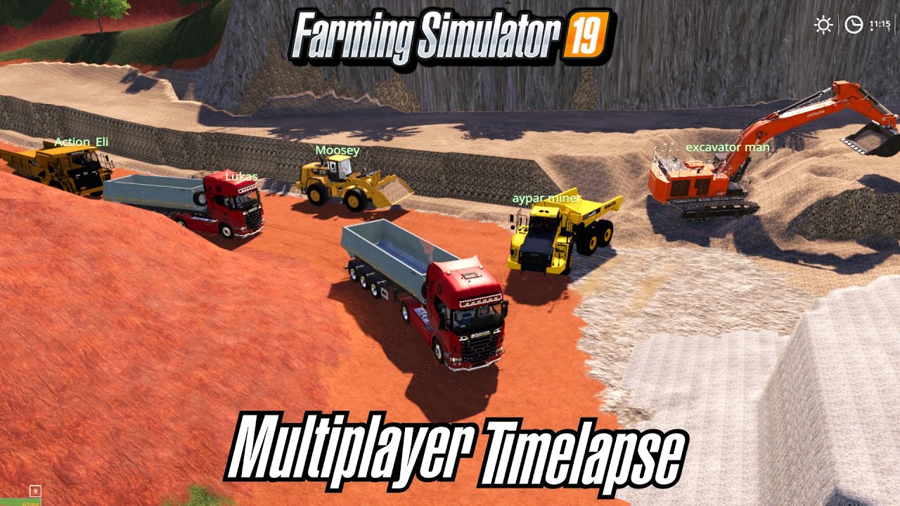 FS19 Dedi Server Multiplayer Mining Gameplay Timelapse Day 3 MCE Map ...
