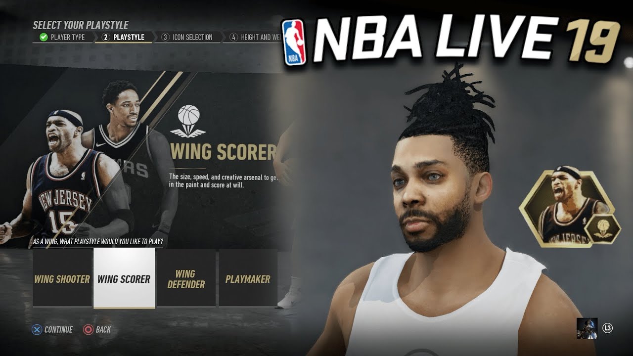 NBA LIVE 19 - WING SCORER CREATION! Best Vinsanity Icon Path Build ...