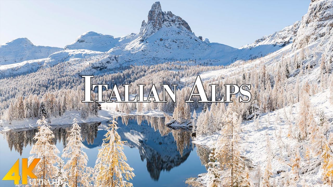 Winter Italian Alps 4K Ultra HD • Enchanting Winter, Scenic Relaxation ...