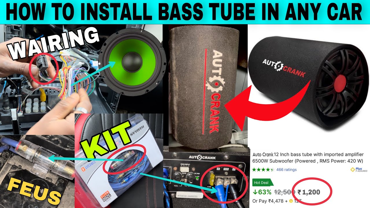 How to install bass tube in car | bass tube install in car #carbasstube ...