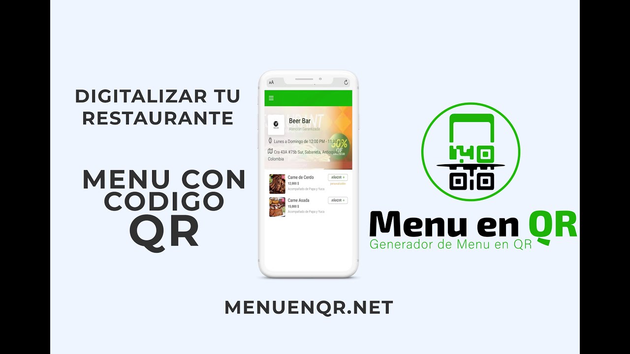 Crear Menú Digital con Código QR Gratis para Restaurantes, Hoteles o ...