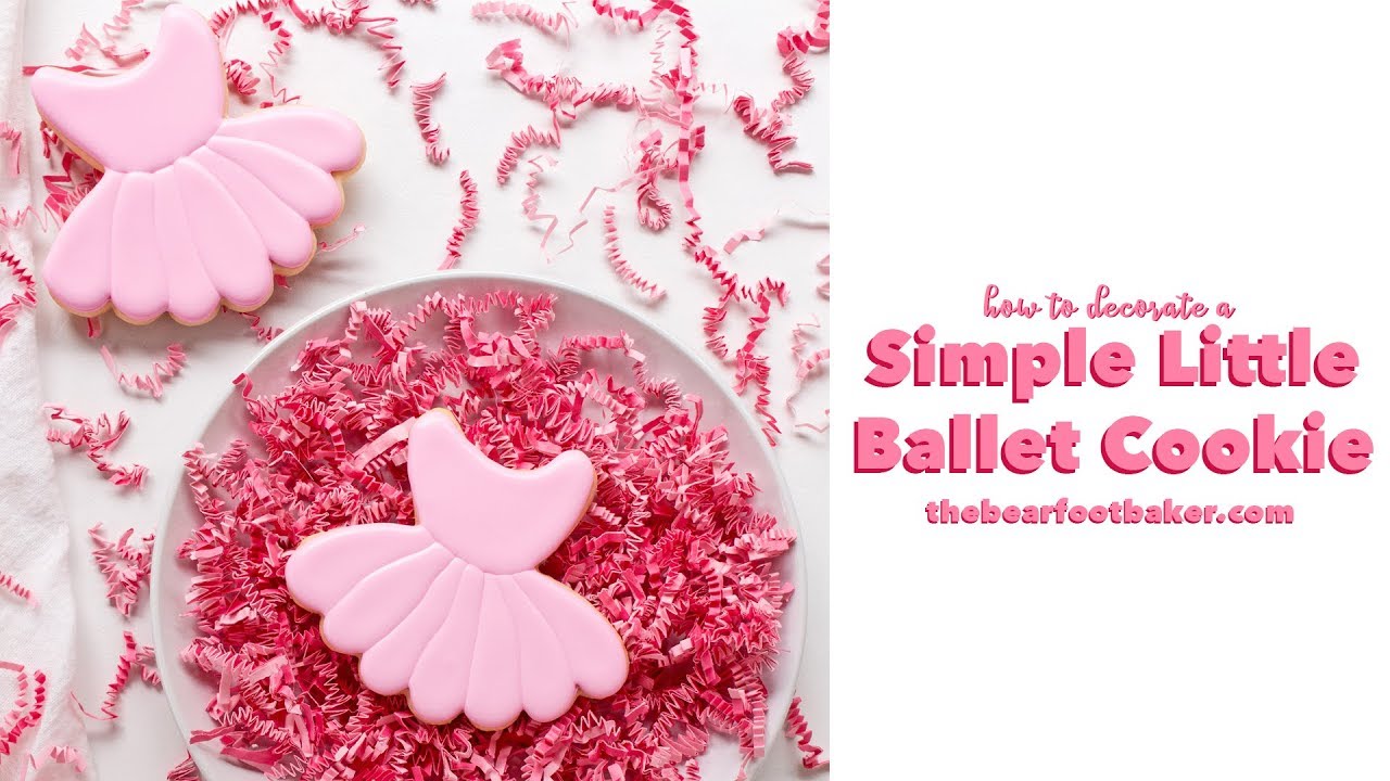 How to Decorate a Simple Little Ballet Cookie - YouTube