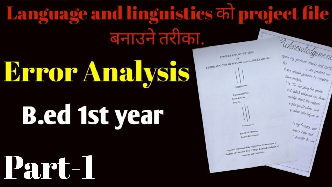 Part-1How to make be.d first year language and linguistics project file ...