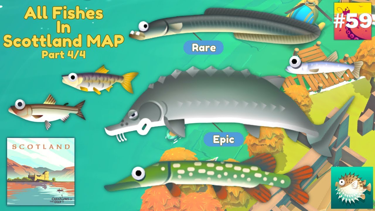 Creatures Of The Deep : All Fishes in Scotland Map (4/4) - YouTube