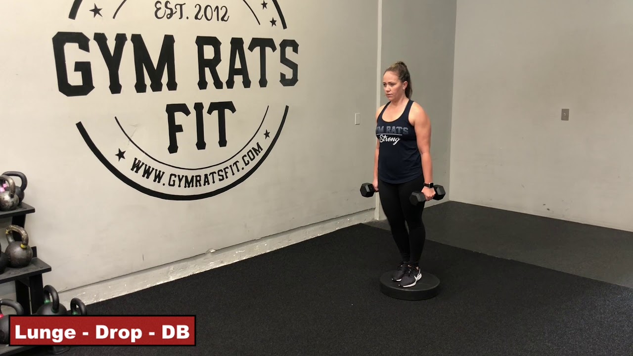 Lunge - Drop - DB | GRF Exercise Database - YouTube