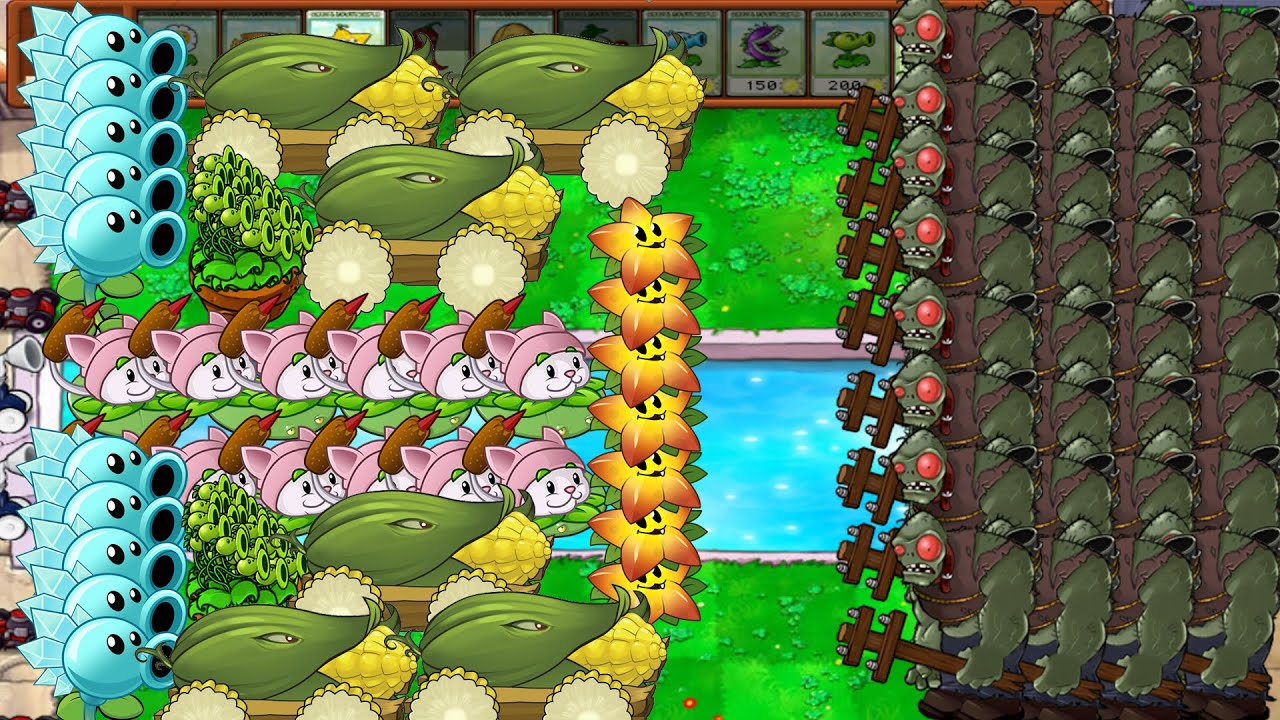 Plants Vs Zombies | Snow-Pea, Cob Cannon, Threepeater Starfruit vs ...