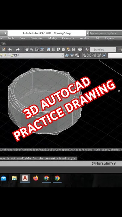 3D AUTOCAD PRACTICE DRAWING | Polygon & Circle - YouTube