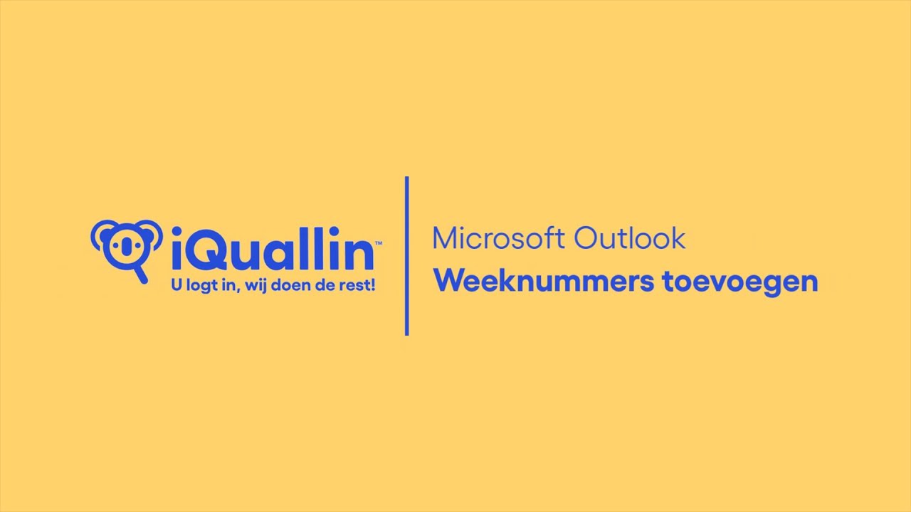 Microsoft Outlook - Weeknummers toevoegen - YouTube