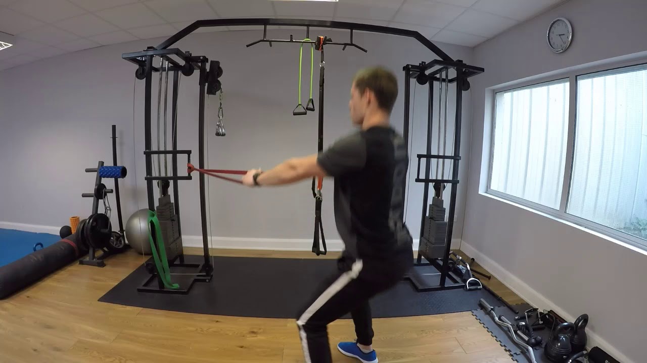 Squat into Resistance Band Row | Body By Finn Fitness - YouTube