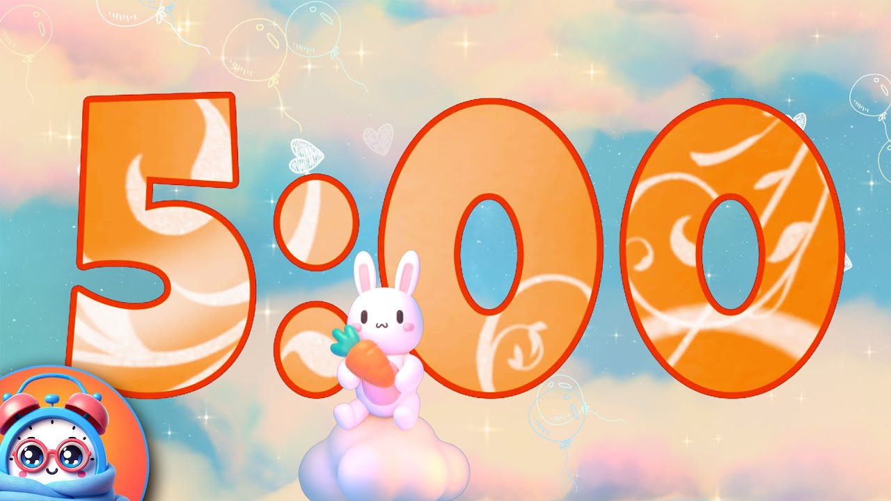 5 Minute Countdown Timer with cozy Music and a cute bunny - YouTube