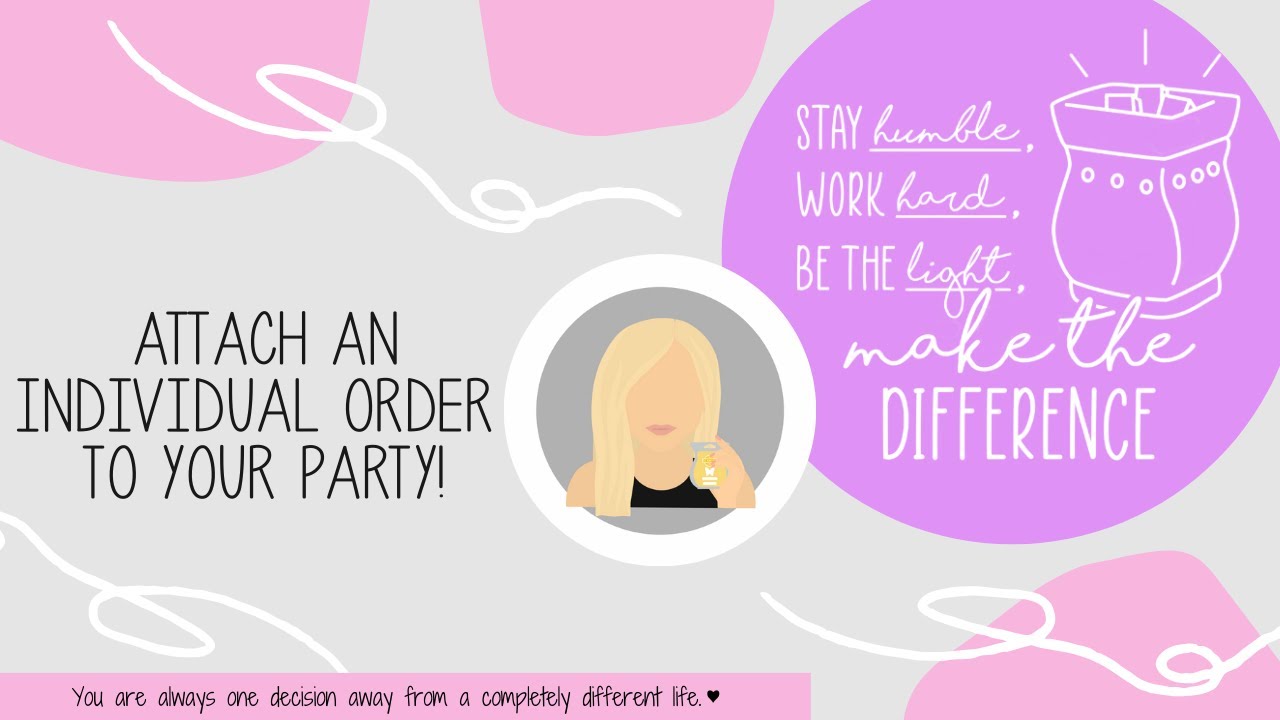 Attach an individual order to a party! - YouTube