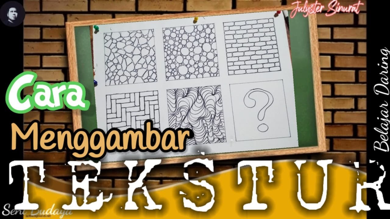 Drawing Texture Worksheet Unsur Seni Teknik Menggamba
