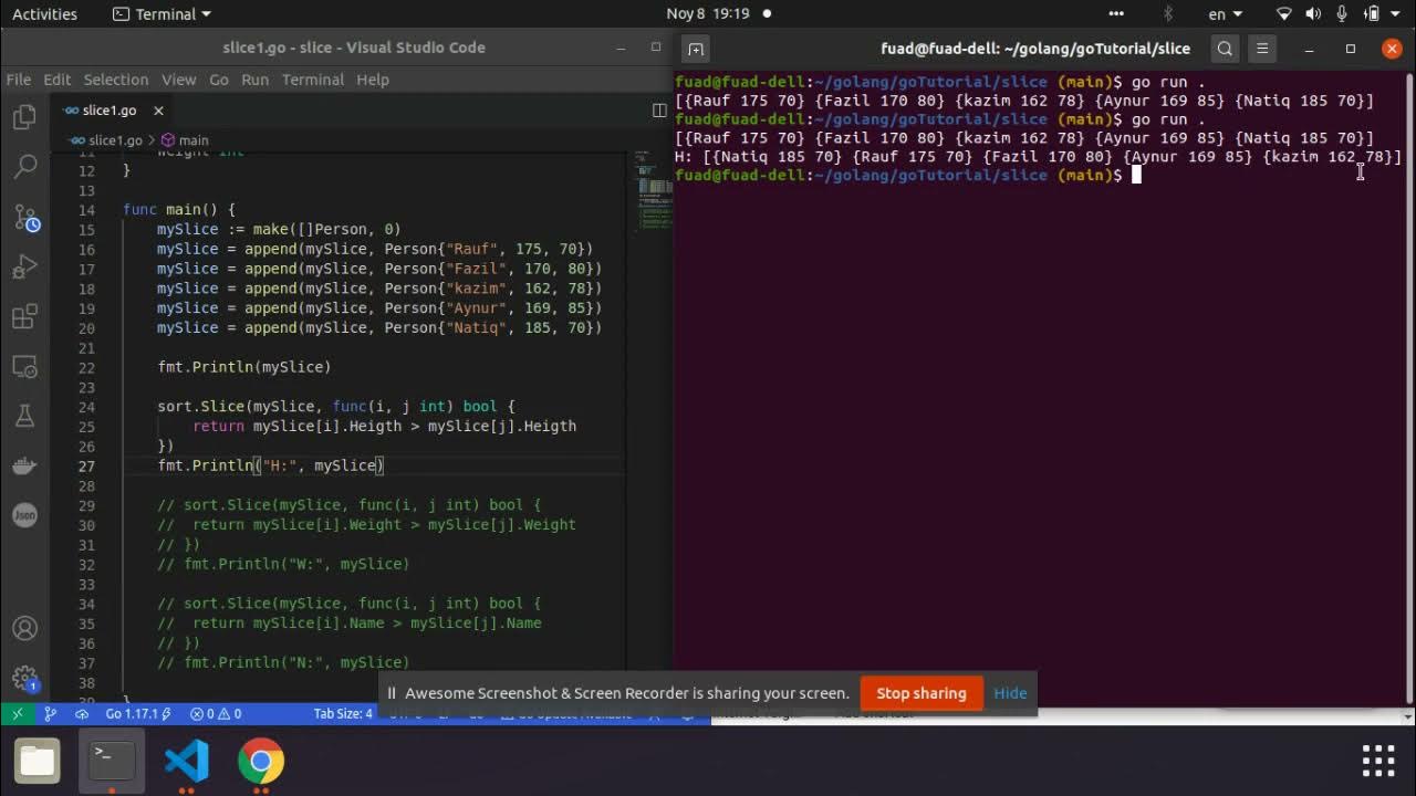 Golang Slice Sort - YouTube