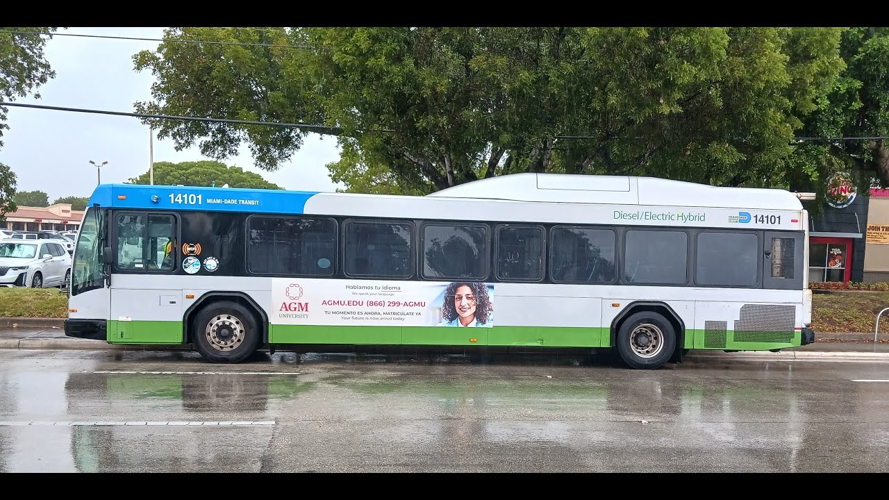 My last ride on Route 99, Riding on board MDT bus 14101. 2014 Gillig ...
