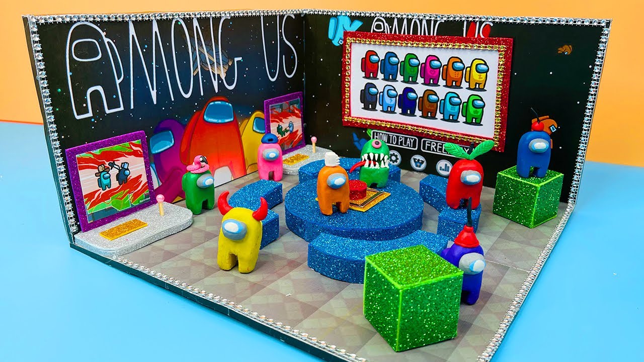 Building The Room Among Us With Cardboad & Clay - Game Among US - YouTube