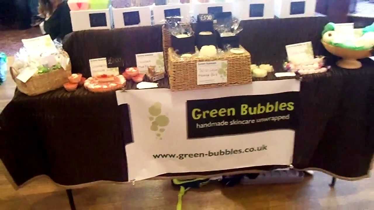 Green Bubbles - Selling soap at Formby craft fair - YouTube