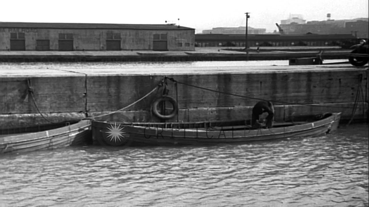 Life boats and survivor of the sinking of the SS Sand Merchant in Lake ...