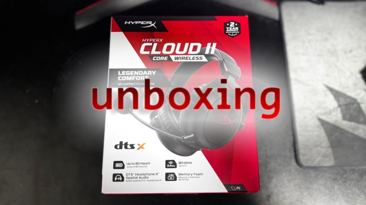 unboxing hyper x cloud 2 core - YouTube