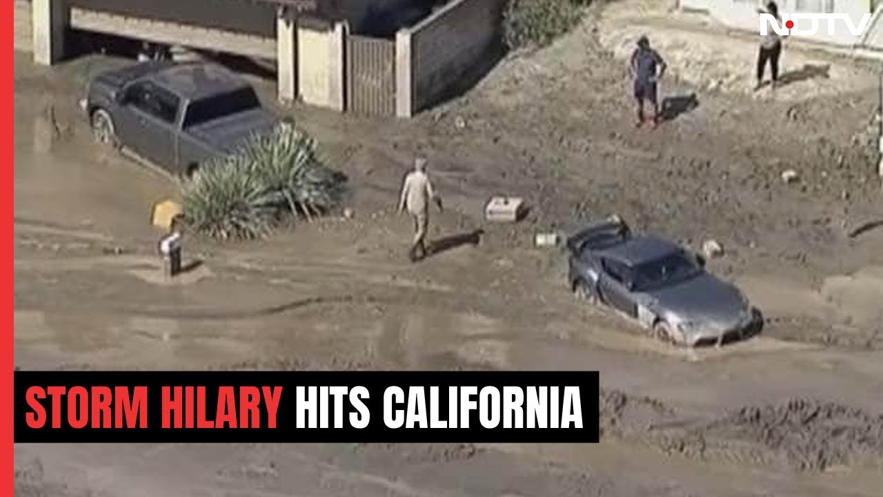 Hurricane Hilary Hits California With Record Rain - YouTube