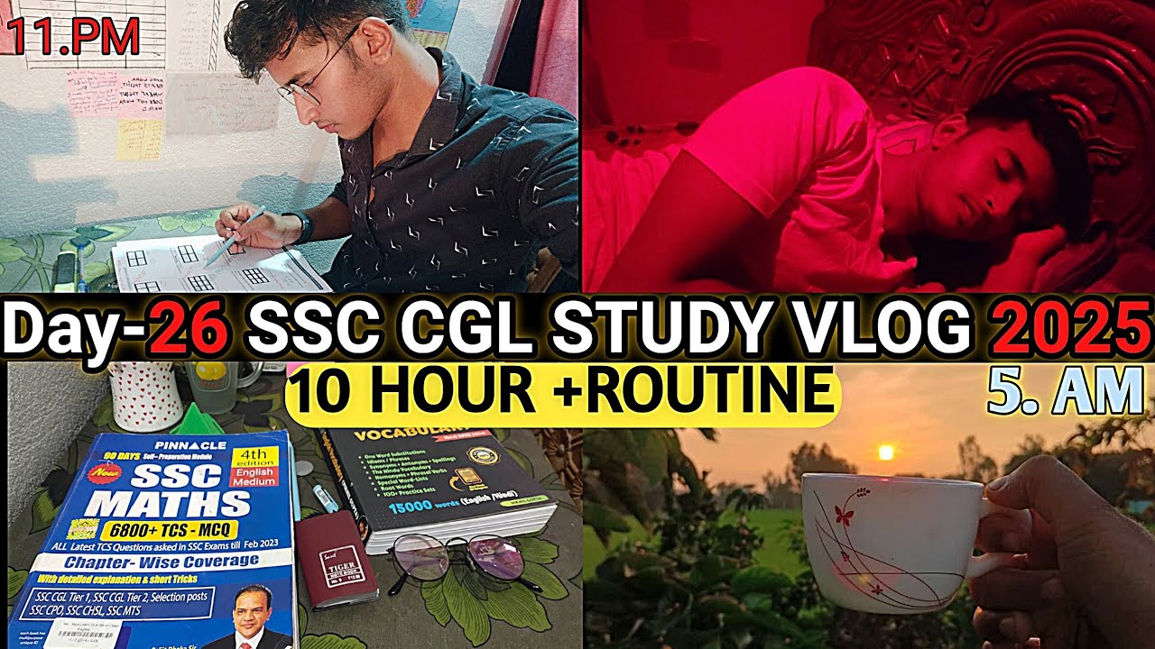 Day-26 ,SSC CGL asprint study vlog 😉 , #ssc #ssccglpreparation #study #rberevolutionbyeducation ...
