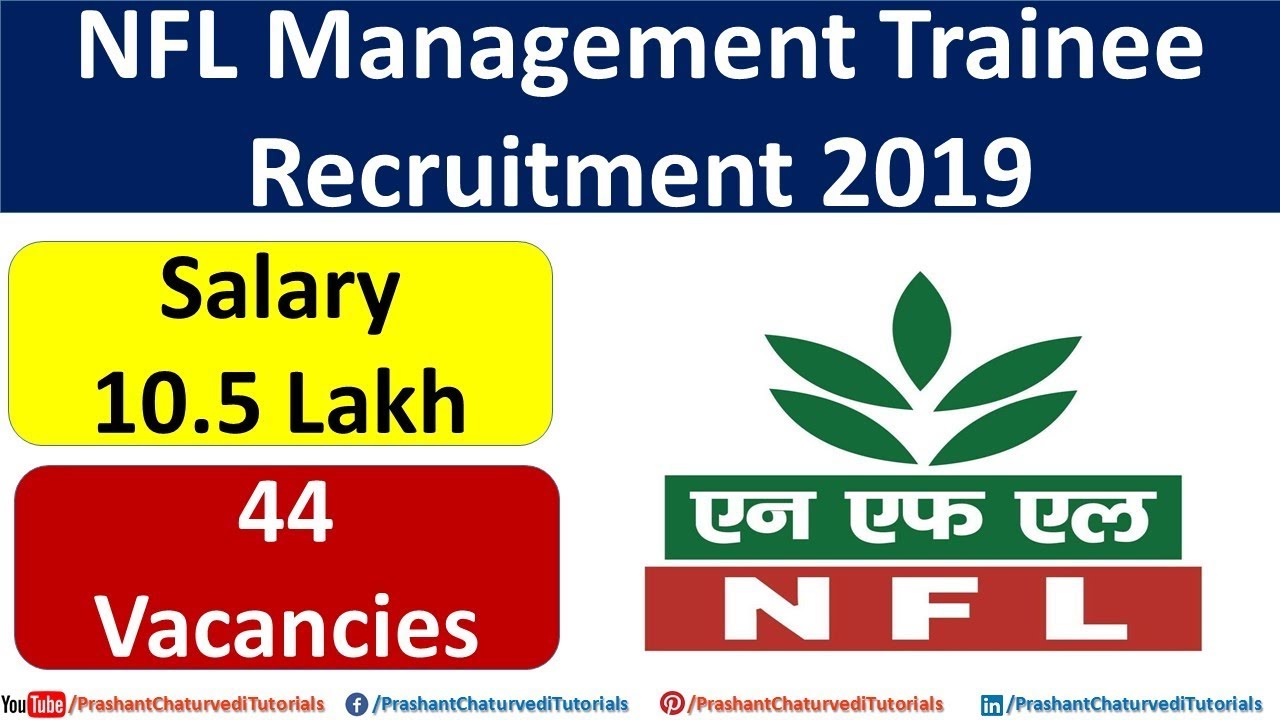 NFL Management Trainee Recruitment 2019: 44 Posts || Salary- 10.5 Lakh ...