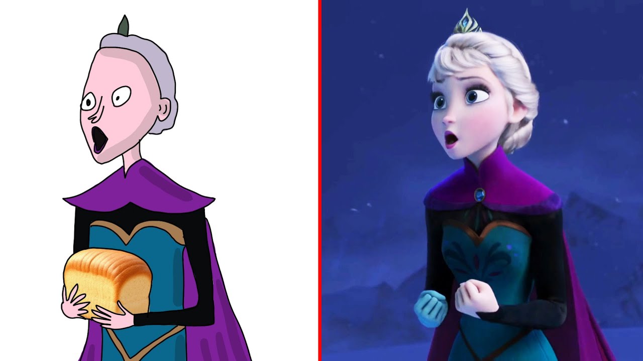 Frozen Let It Go Funny Drawing Meme - YouTube