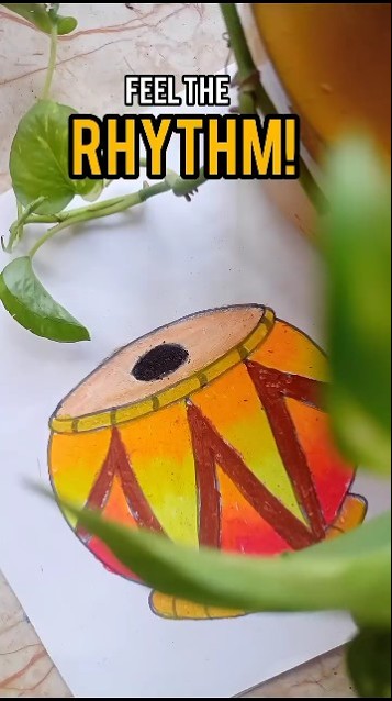 ClASS-6|How to draw TABLA step by step #shorts #tabla #tablaart # ...