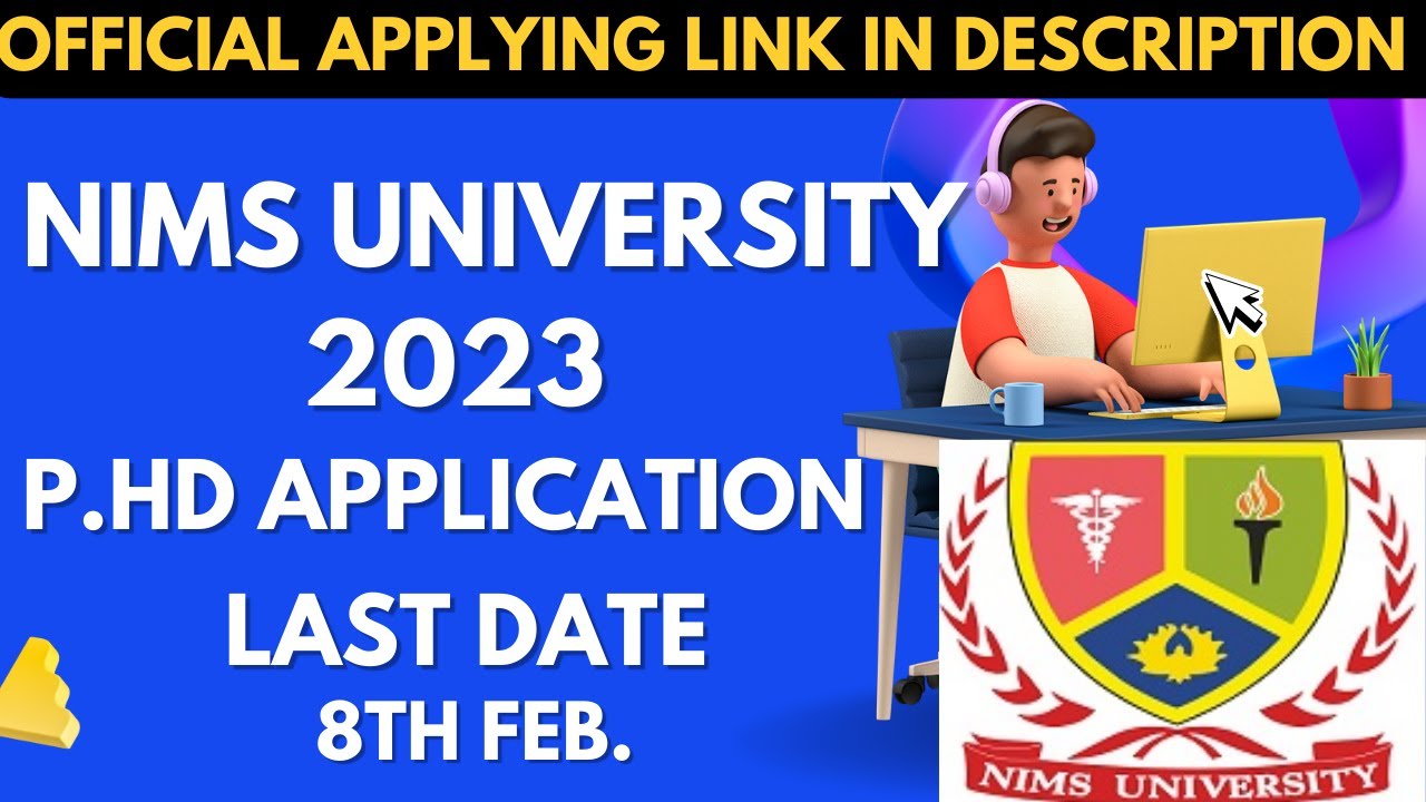 NIMS University 2023 P.hD Application (Last Date)- How To Fill NIMS ...