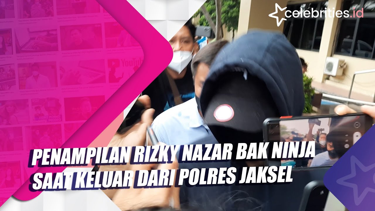 Penampilan Rizky Nazar Bak Ninja saat Keluar dari Polres Jaksel - YouTube