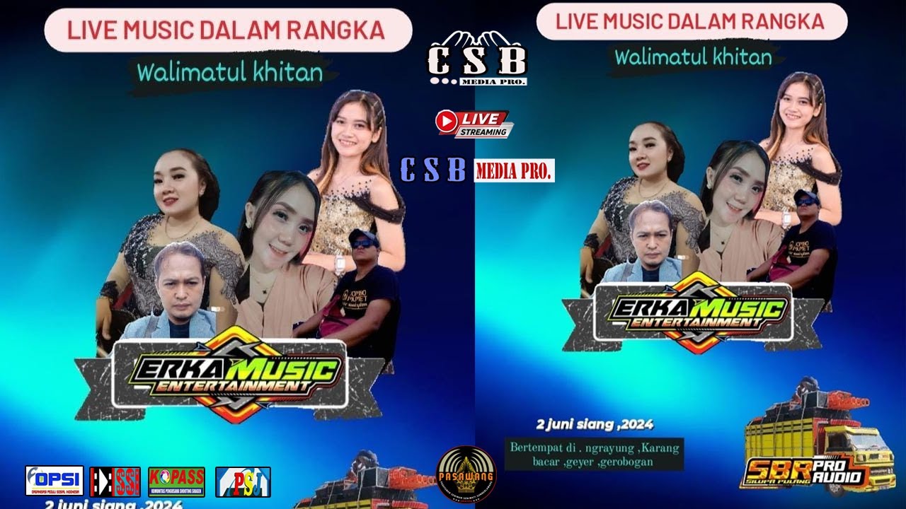 🔵 ERKA MUSIC // SBR AUDIO // LIVE CSB MEDIA PRO // NGRAYUNG - YouTube