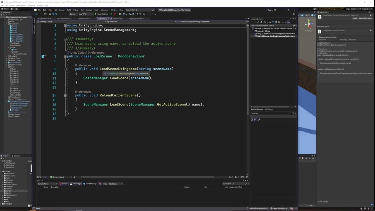 How to Load the Next Scene in Unity XR - YouTube