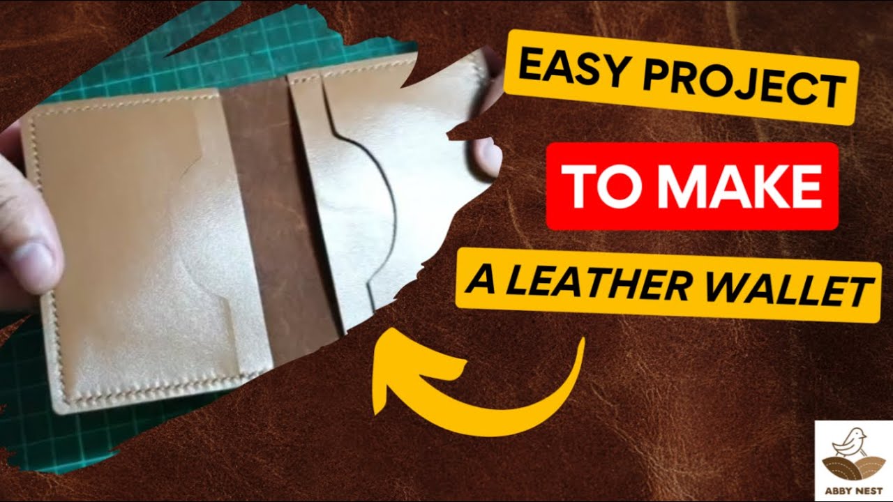 Making a LEATHER WALLET for beginners - YouTube