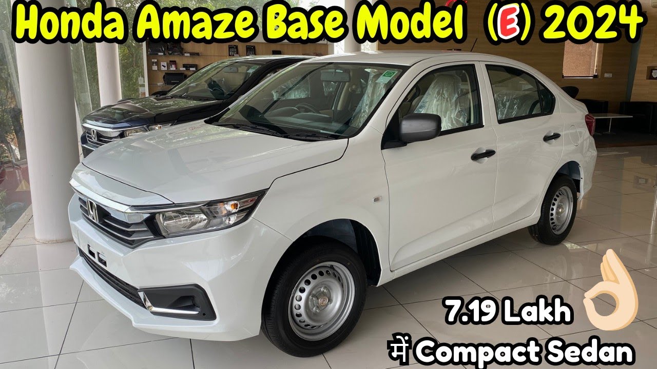 Honda amaze base model 2024 | Most value for money compact sedan @7.19 ...