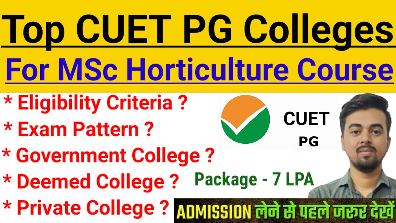 MSc Horticulture Top Universities through CUET PG | MSc Horticulture ...