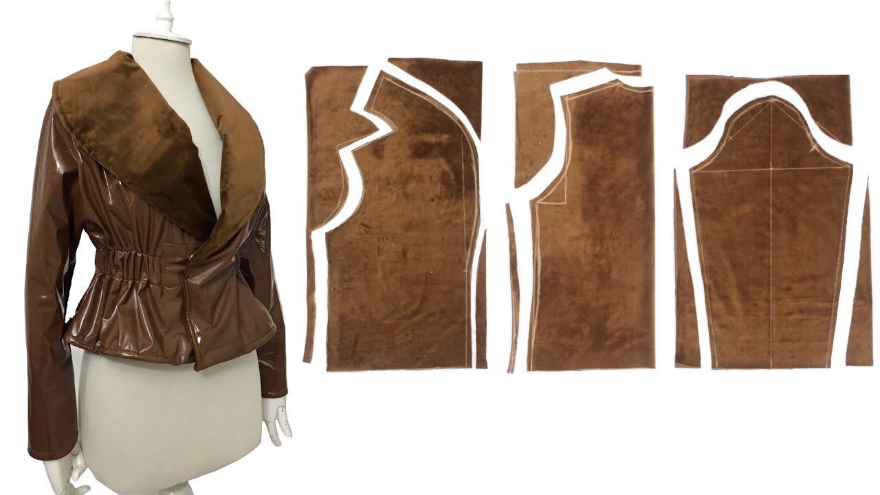 💥 NO PATTERN! Cut and sew elegant shawl collar coat / jacket in very ...