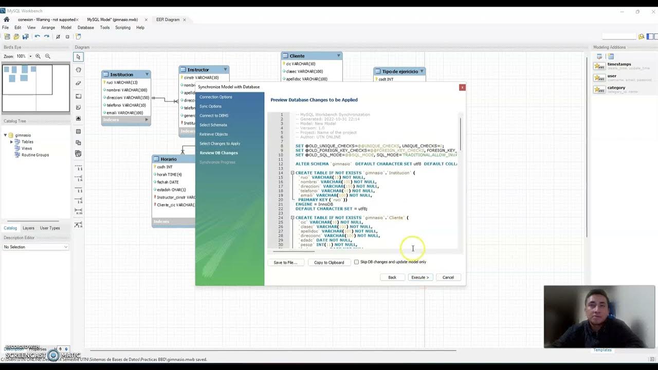 Base de Datos Gimnasio MySQL UTN - YouTube