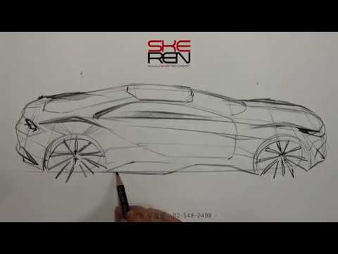 How to sketch a car(Tip-Up View) - YouTube