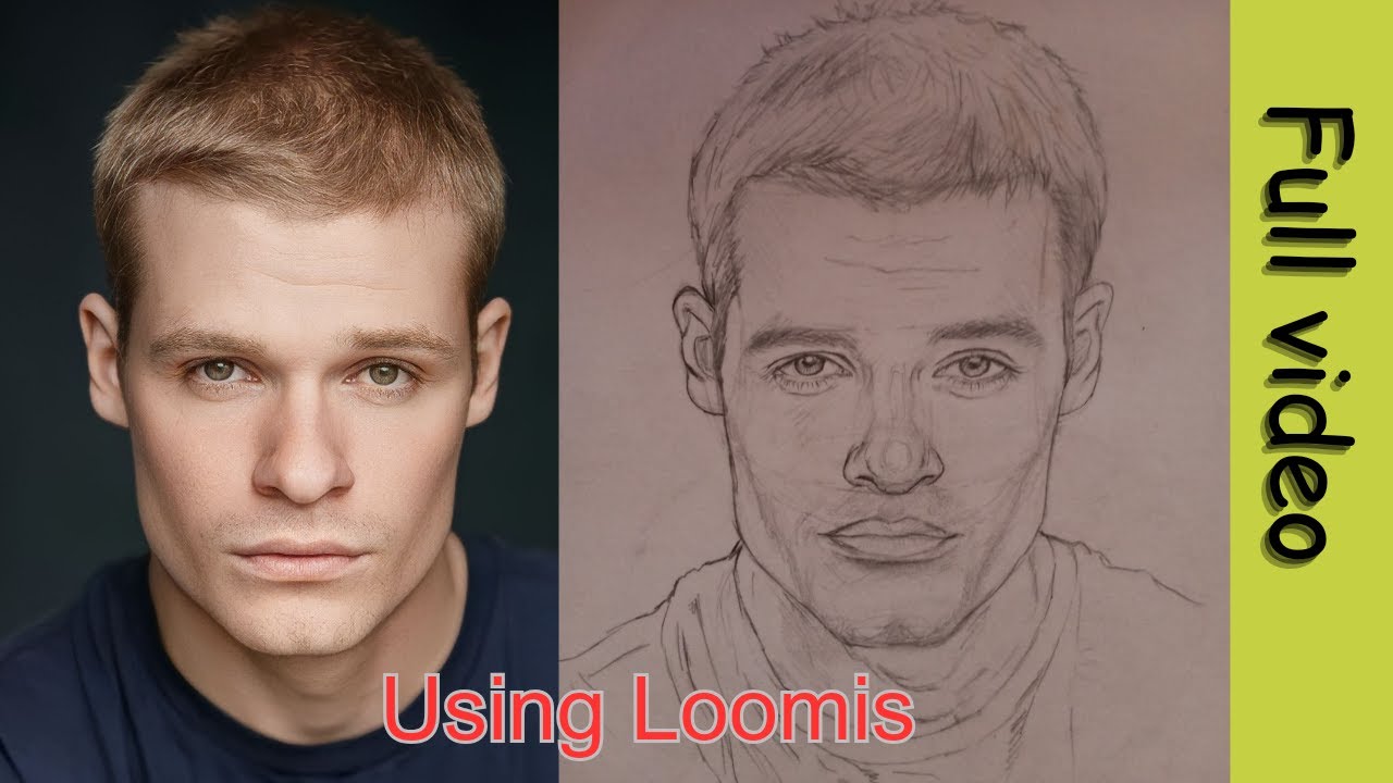 How to draw a human face Quickly//draw a head using Loomis method - YouTube