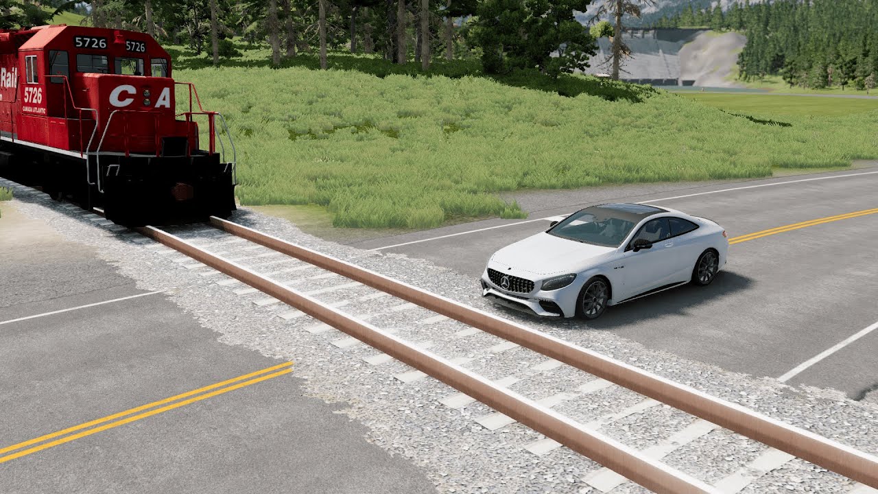 Cars vs Rails - BeamNG.Drive - YouTube